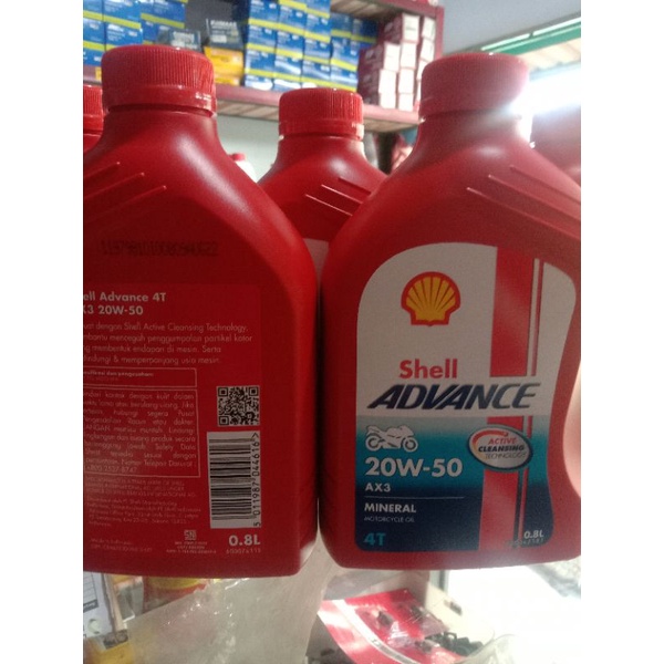 Jual shell advance AX3 20W-50 4T 0.8L | Shopee Indonesia