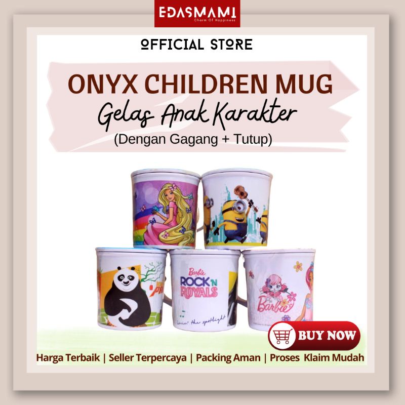 Jual EDASMAMI Onyx Mug + Tutup Coaster Melamin 340 ML | Shopee Indonesia