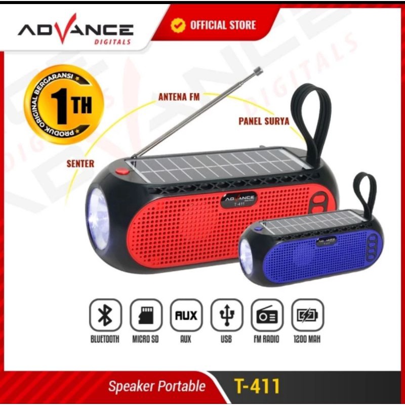 Jual Speaker Bluetooth Advance T411 panel surya Mantap joss JERNIH ...