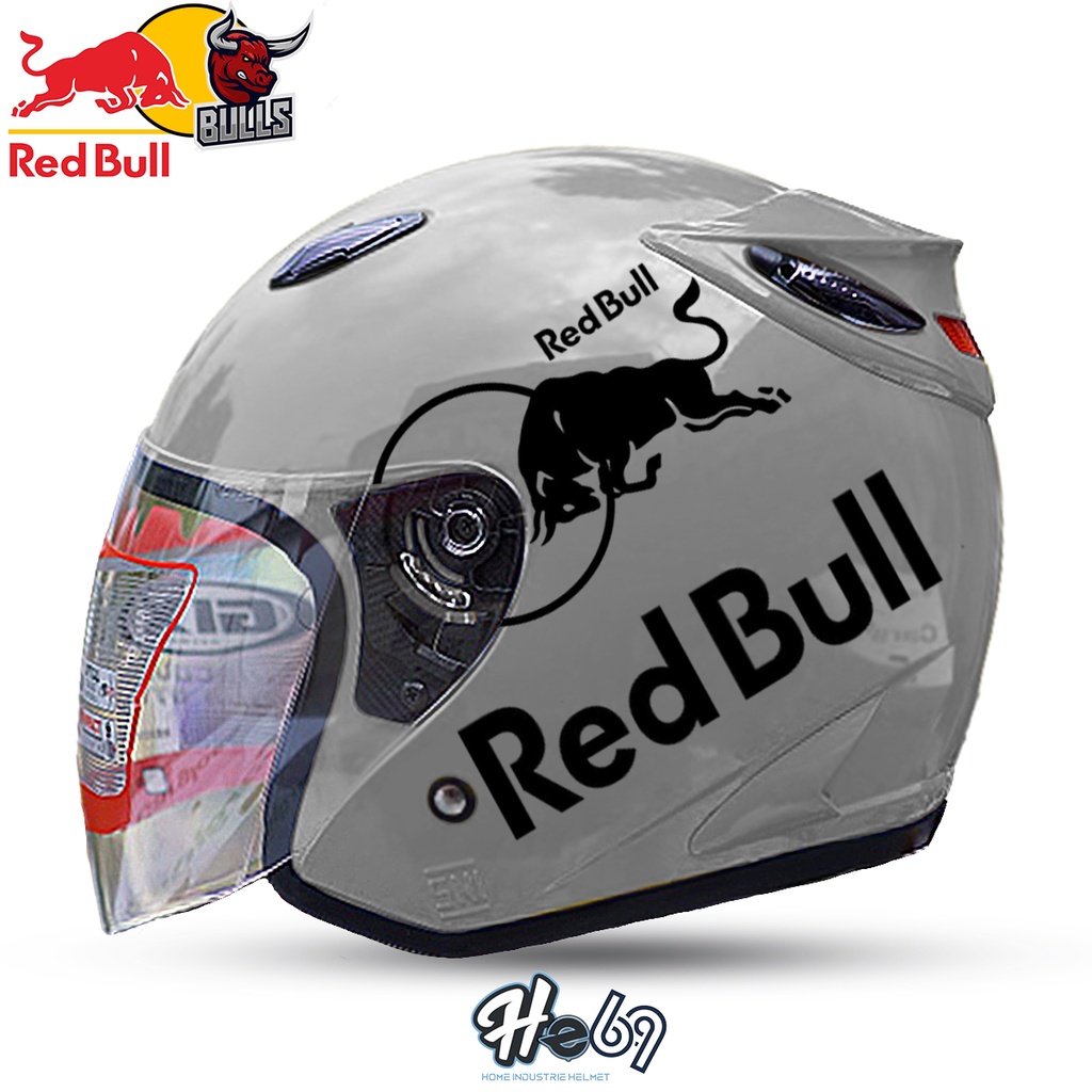 Jual Helm Half Face INK Centro Red Bull Untuk Helm Pria Dan Wanita ...