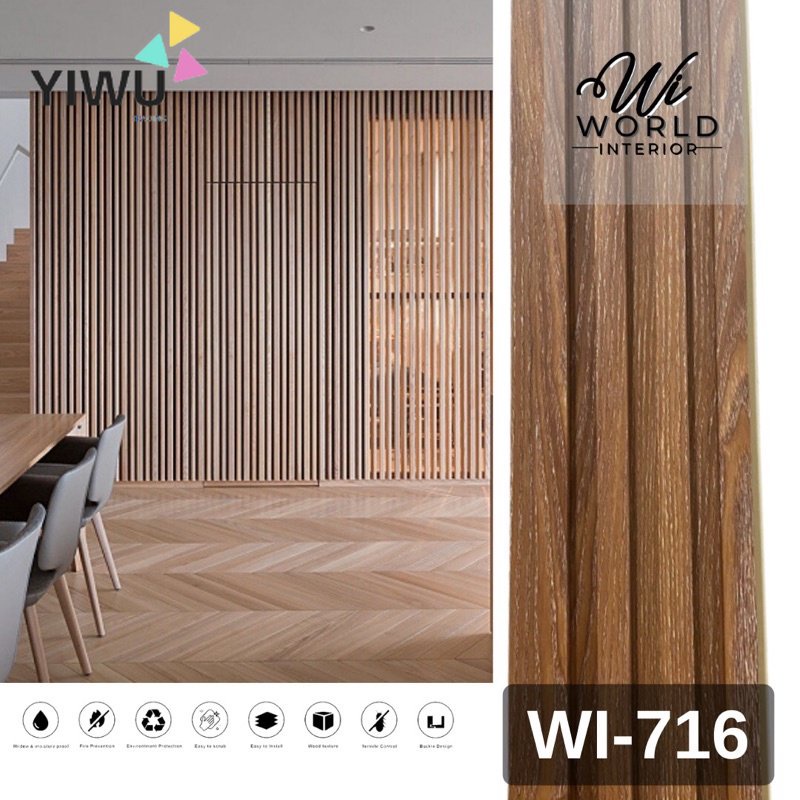 Jual wpc Wallpanel dinding uk 3m x 17cm x 2,3cm / wpc panel dinding ...