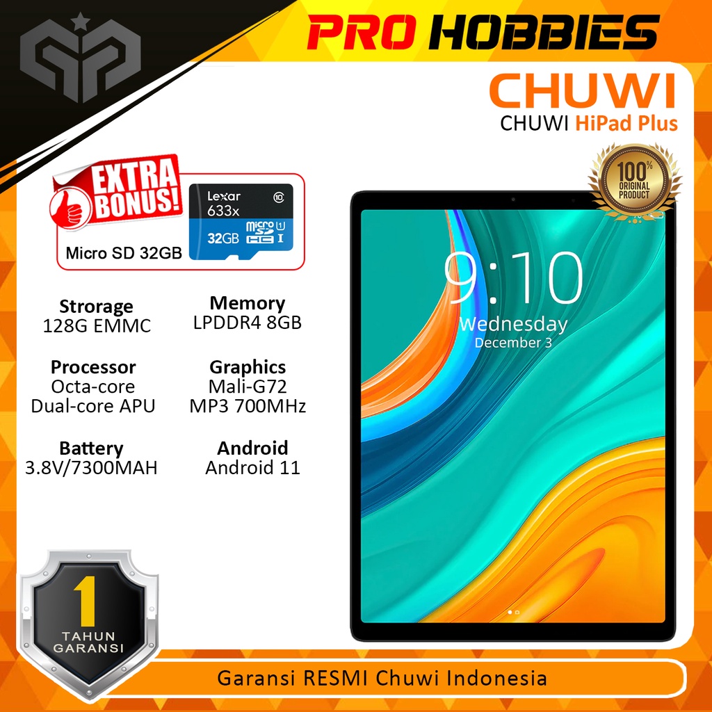 Jual Tablet CHUWI HiPad Plus 11 inch Android 11 4GB RAM 128GB Tablet ...
