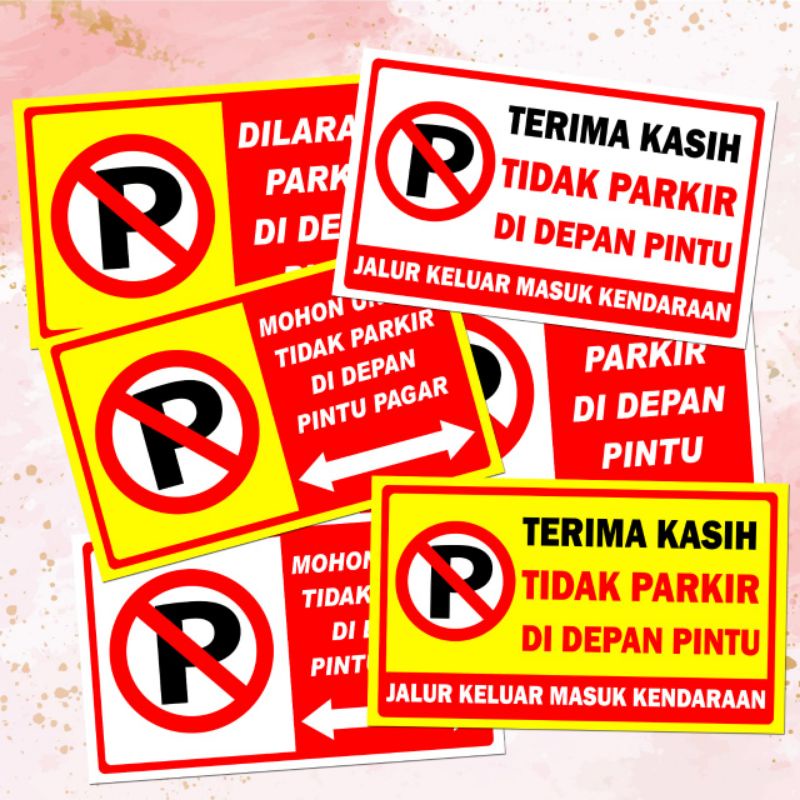 Jual SPANDUK BANNER TULISAN DILARANG PARKIR DIDEPAN PINTU RAMBU ...