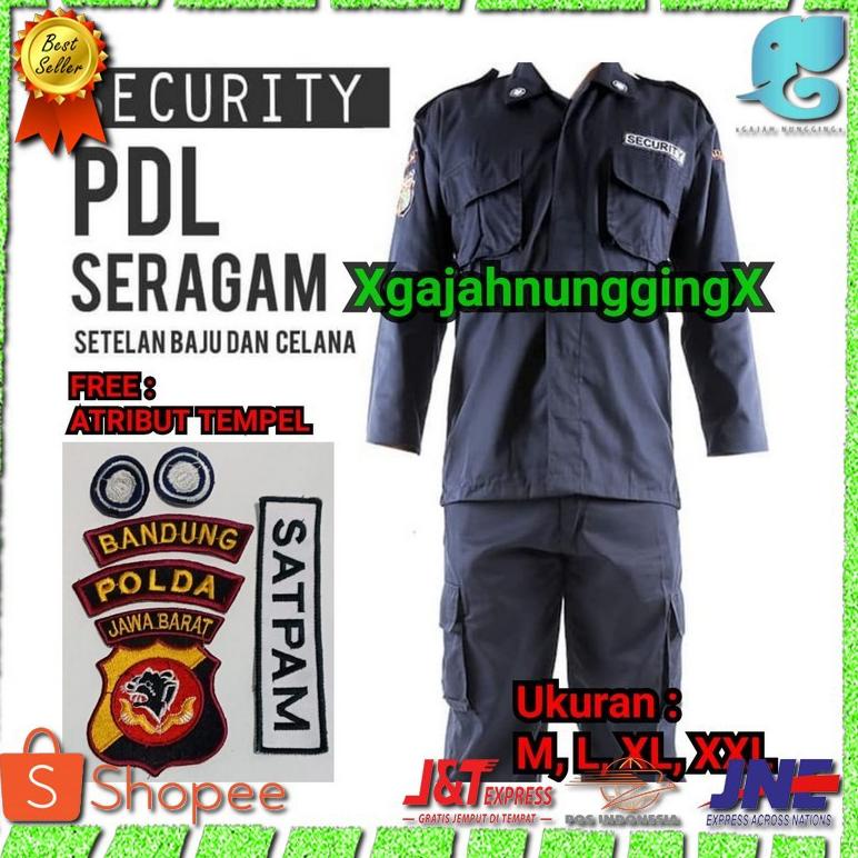 Jual SERAGAM SETELAN PDL Satpam Krem Satpam Coklat SECURITY KEAMANAN SATPAM Krem Coklat ...