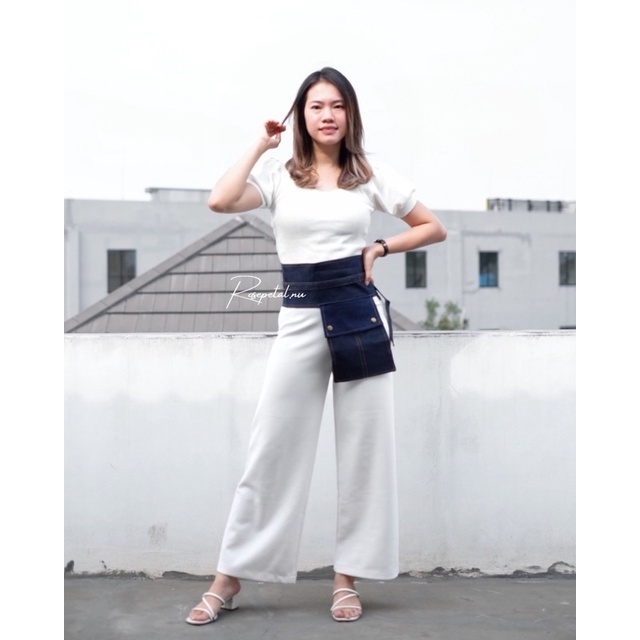 Jual obi belt gany pocket jeans / obi belt jeans kantong sarato / ikat ...