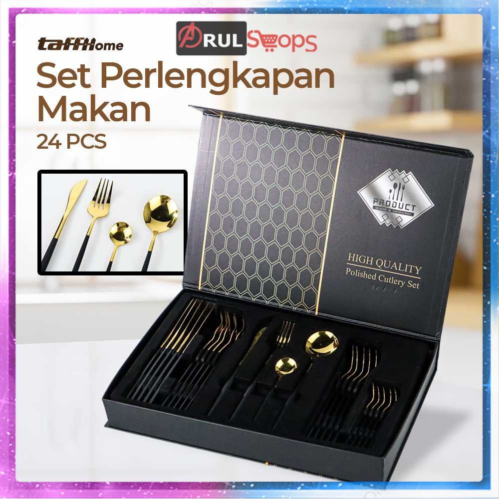 Jual ARS TOOLS - TaffHOME Cutlery Set Perlengkapan Makan Sendok Garpu Pisau 24 PCS - TW873 ...
