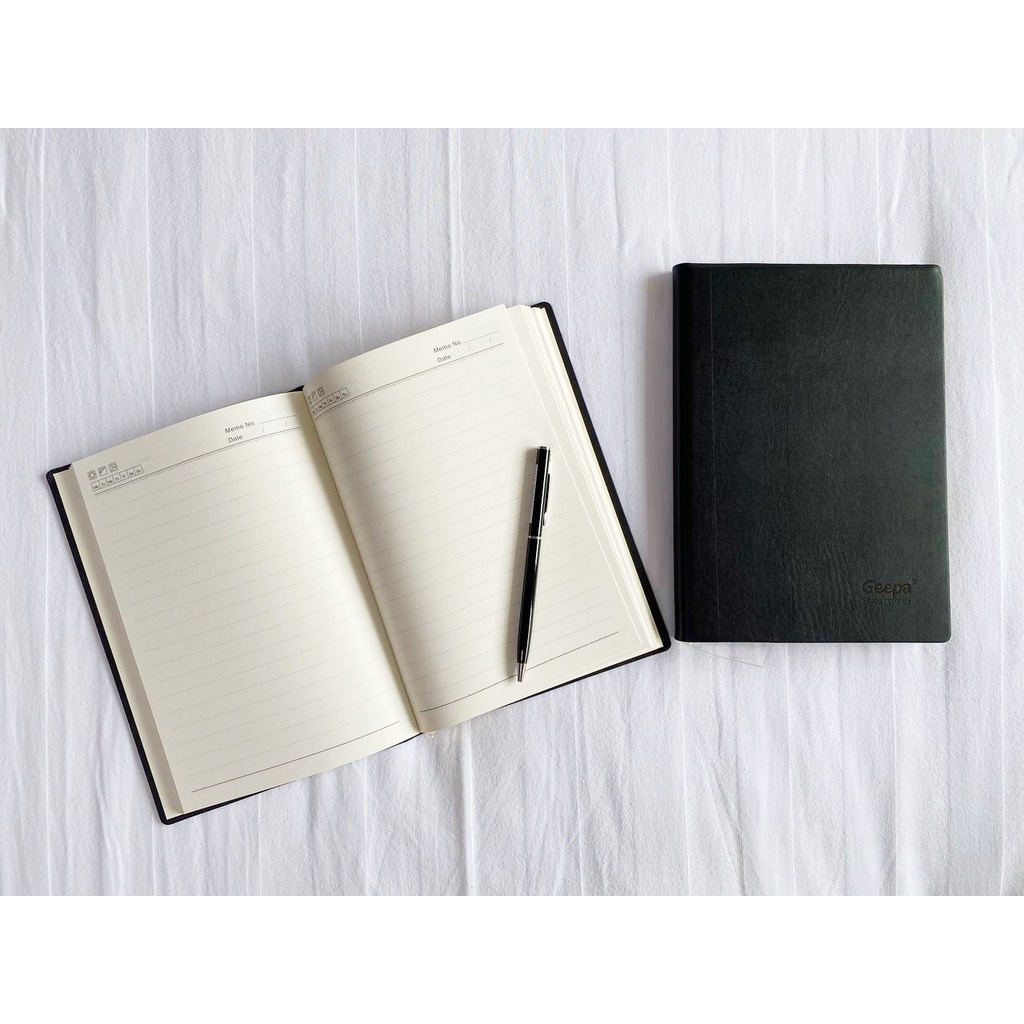 Jual Notebook BESAR Diary Notes Agenda 25-78 Kulit Hitam | Shopee Indonesia