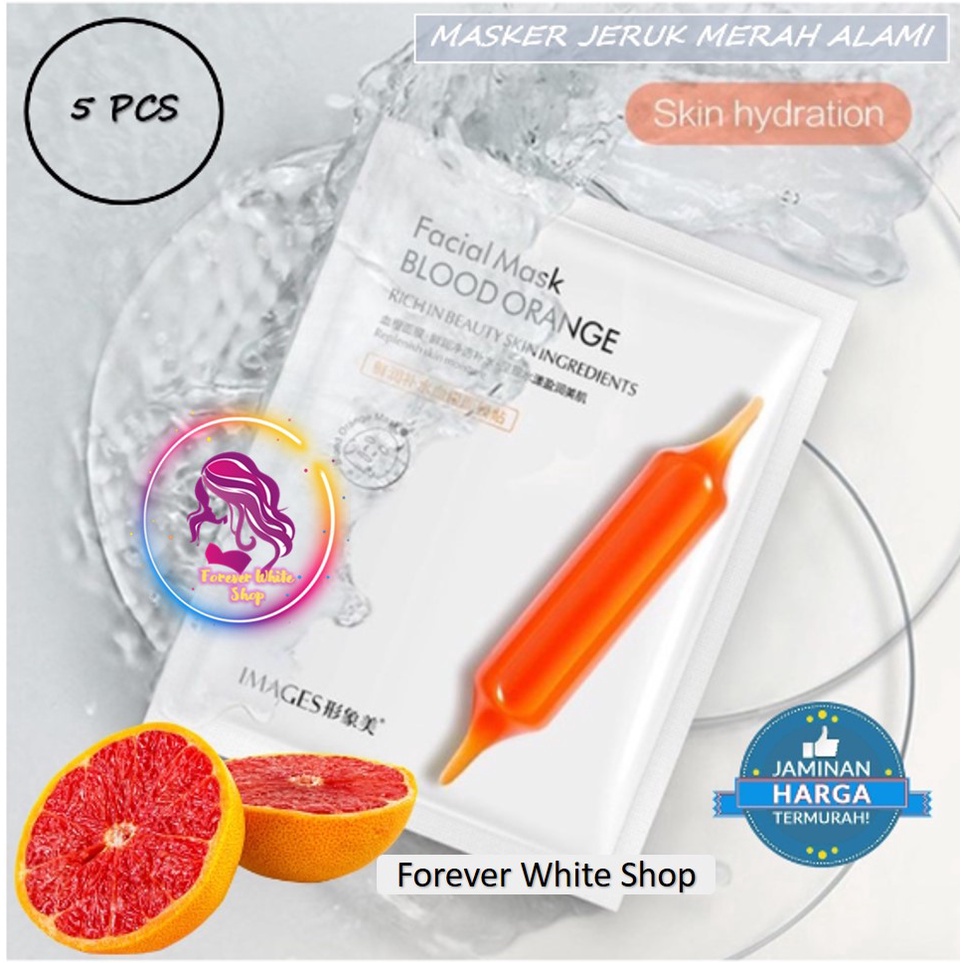 Jual 5 Pcs Images Masker Wajah Jeruk Merah / Images Facial Mask Blood Orange Masker Wajah ...
