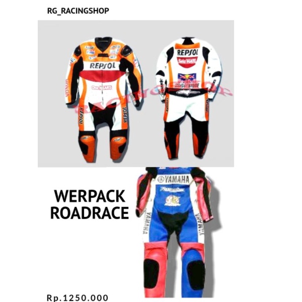 Jual werpack baju balap Roadrace Dragrace Honda Repsol warna orange ...