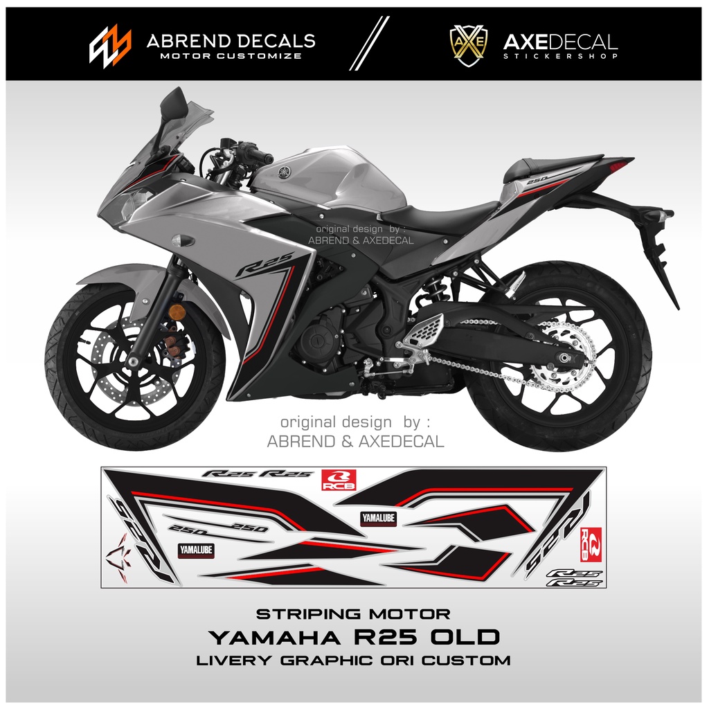 Jual Striping R25 Grafis Ori Printing / Stiker Motor Yamaha R25 List ...