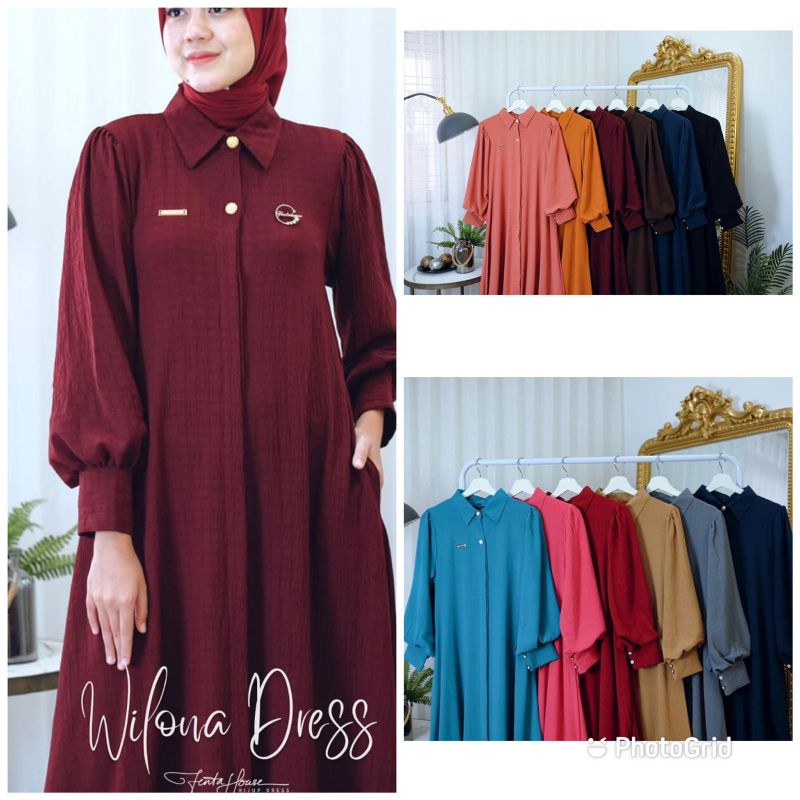 Jual Wilona Dress by Fenta House Original Simple Mewah | Shopee Indonesia