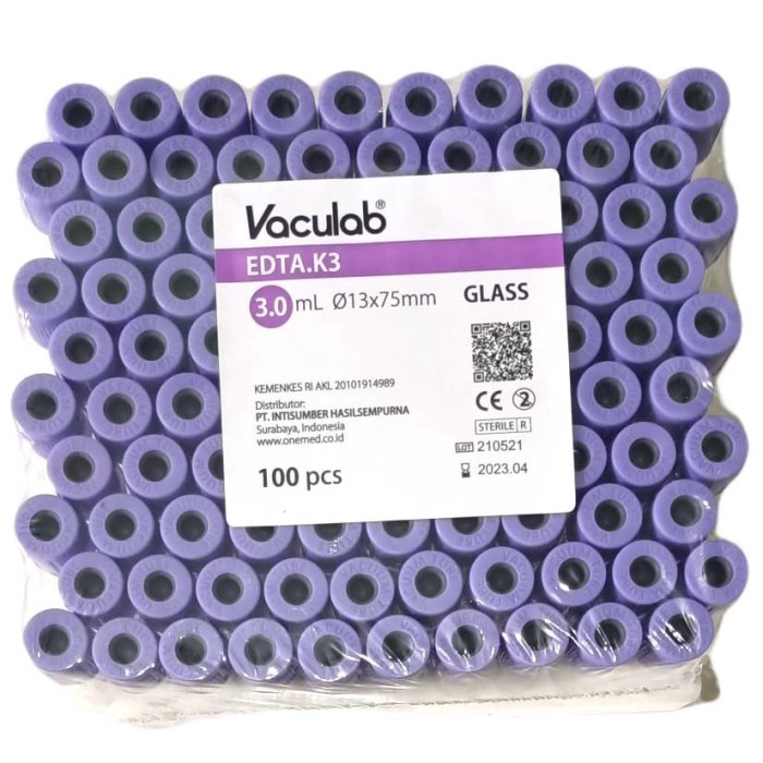 Jual Lab Tabung Darah K3 Edta 3Ml Tube Tabung Edta Vacutainer Blood ...