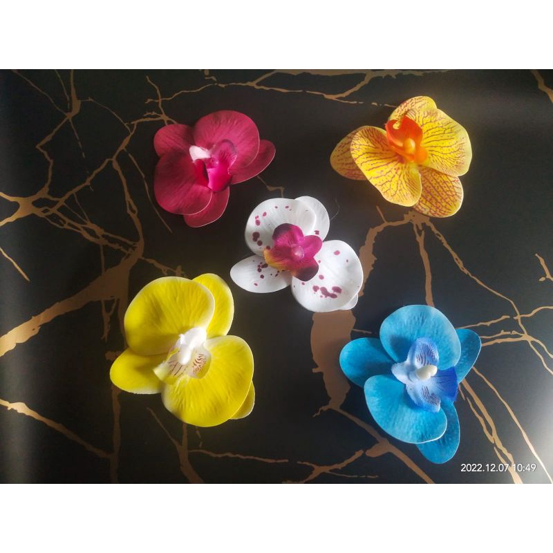 Jual kepala bunga anggrek latex 1 kuntum dekorasi mahar pernikahan ...