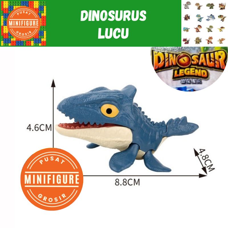 Jual mainan dinosaurus dino lucu imut mengigit jari Action figure ...