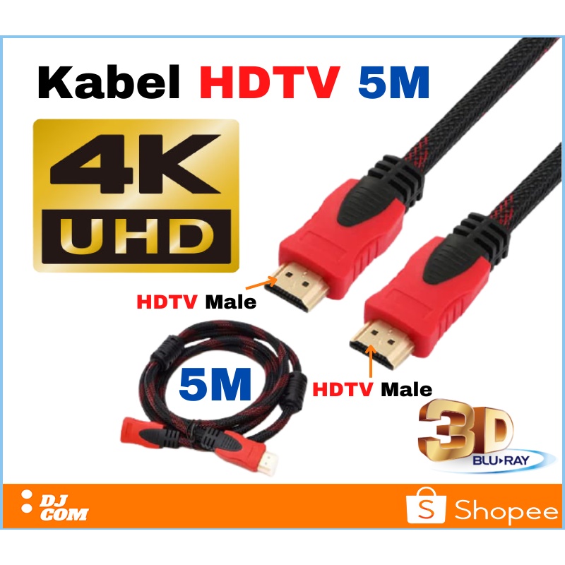 Jual Kabel HDTV Set Top Box PC Komputer Laptop Proyektor 5 Meter ...