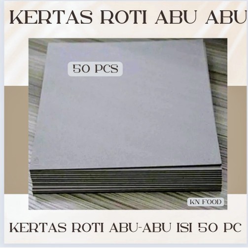 Jual Kertas Roti Abu-Abu 1 rim isi 500 lembar Kertas Makanan Abu abu ...