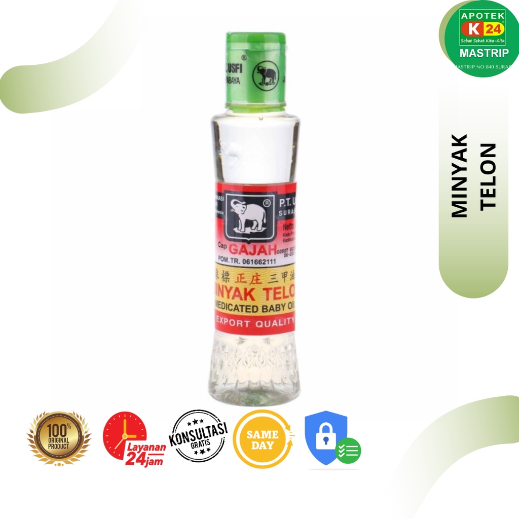 Jual Minyak Telon Putih Cap GAJAH / Perut Kembung / 15 ml & 60 ml ...