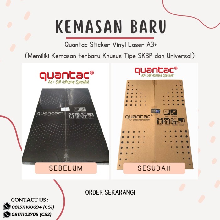 Jual PROMO QUANTAC Stiker Vinyl Digital - White Gloss-Transparant-Matte ...