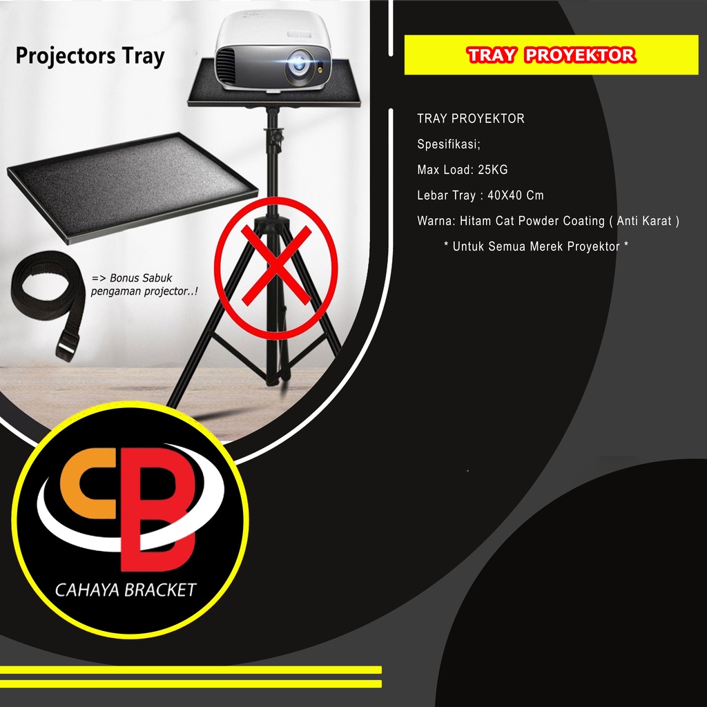 Jual Tray Projector/ Meja proyektor Stand proyektor/ Standing tripod tv ...