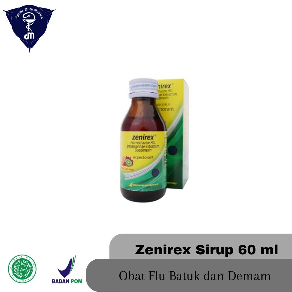 Jual ZENIREX 60 ML SIRUP/OBAT BATUK PILEK DEWASA/BATUK BERDAHAK DEWASA ...