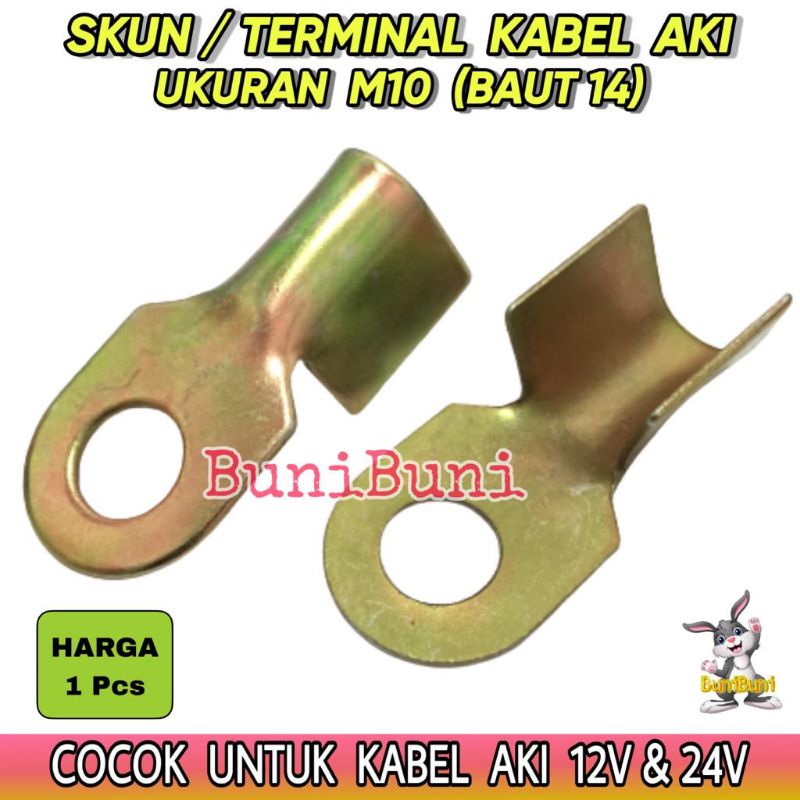 Jual Skun Terminal Klem Kabel Aki M10 BESAR / Skun Massa Kabel Aki BAUT ...