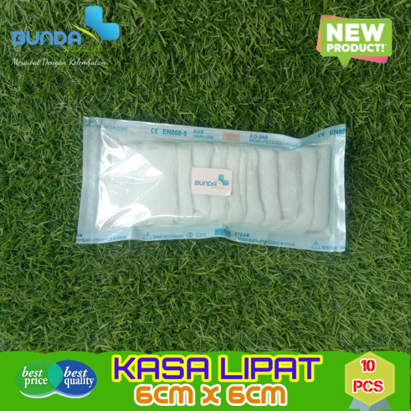 Jual Kasa Lipat Perban Luka Steril Medis 6Cmx6Cm Isi 10 Pcs | Shopee ...