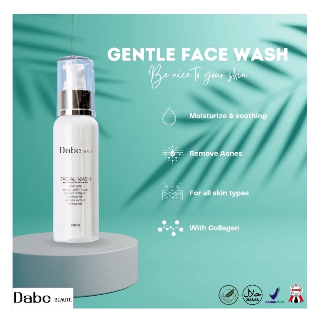 Jual Dabe Beaute - Brightening Facial Wash 100ml All Type Skin | Shopee ...