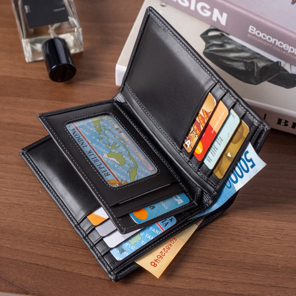Jual Dompet Kulit Pria 3/4 Original Kulit Sapi Asli | Shopee Indonesia