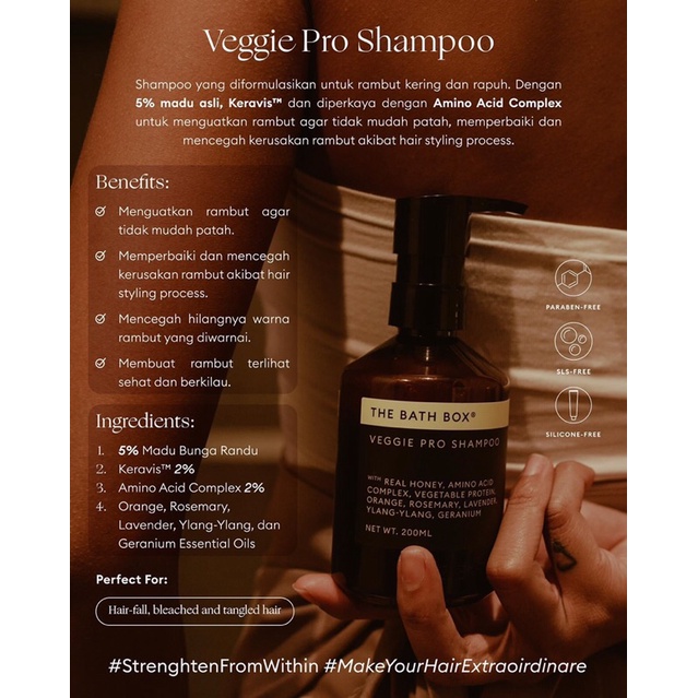 Jual The Bath Box NEW Veggie Pro Nourishing Shampoo | Shopee Indonesia