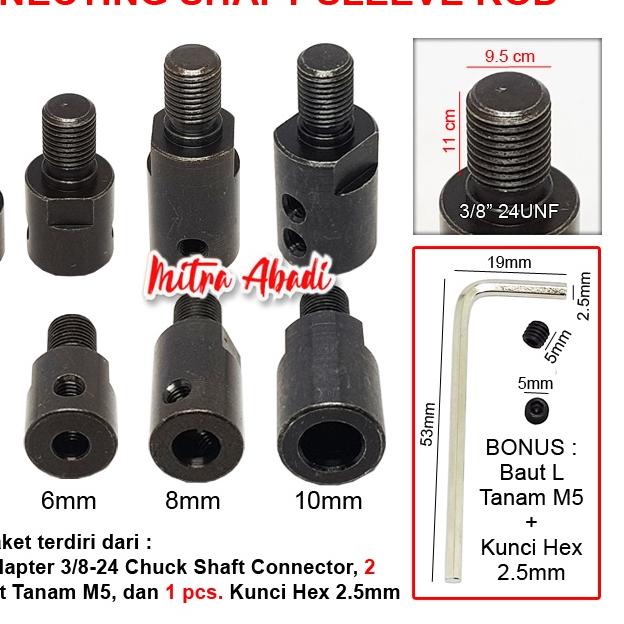 Jual NEW !! 3.3 3/8" 24UNF Drill CHUCK Screw Adapter Konverter Motor ...