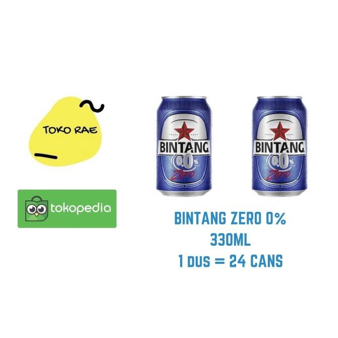 Jual Bintang Zero 0% Soft Drink 330ML x 24 cans | Shopee Indonesia