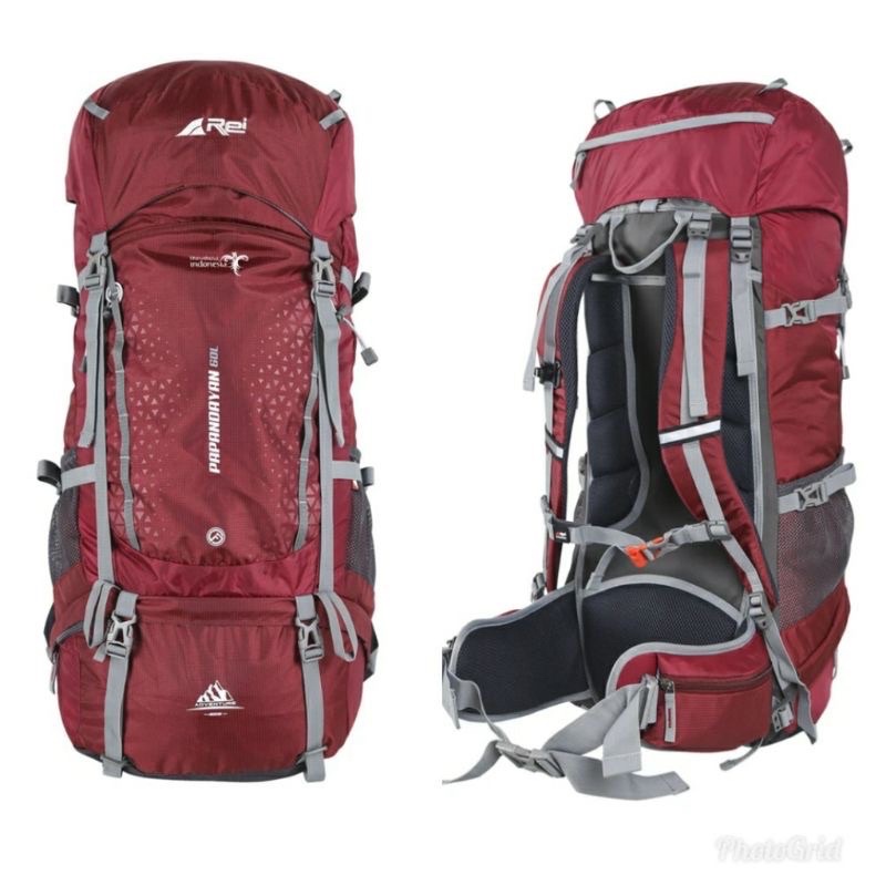 Jual tas gunung carrier arei papandayan 60L include cover bag keril rei ...