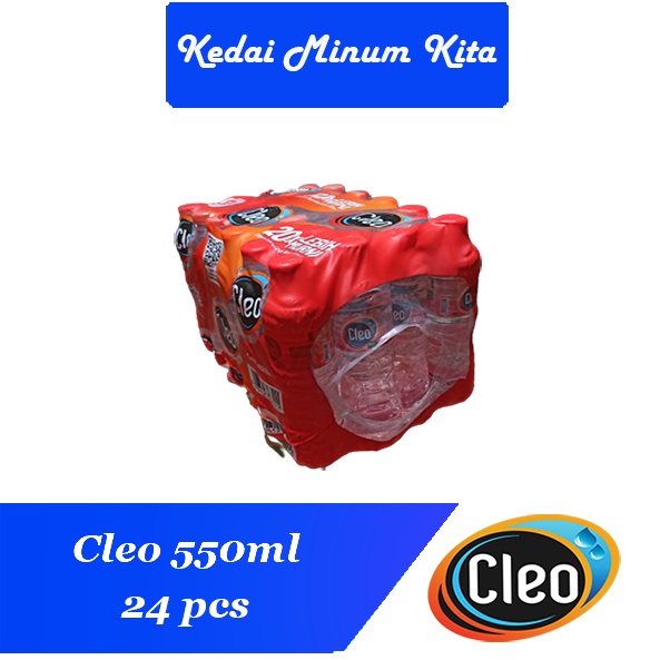 Jual Cleo Pure Water 550ml Pack (24 botol) | Shopee Indonesia