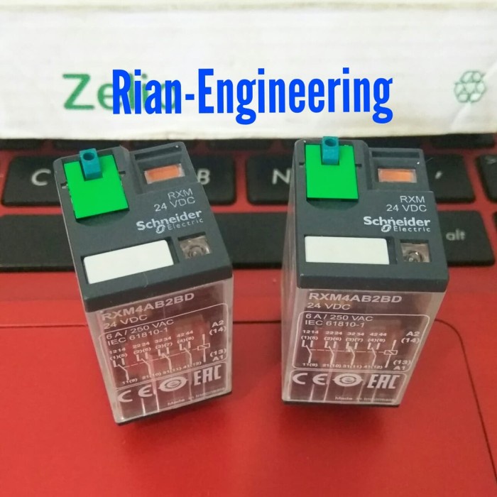 Jual Relay Rxm4Ab2Bd 24Vdc 24V Dc 14 Kaki Schneider Hitam | Shopee Indonesia