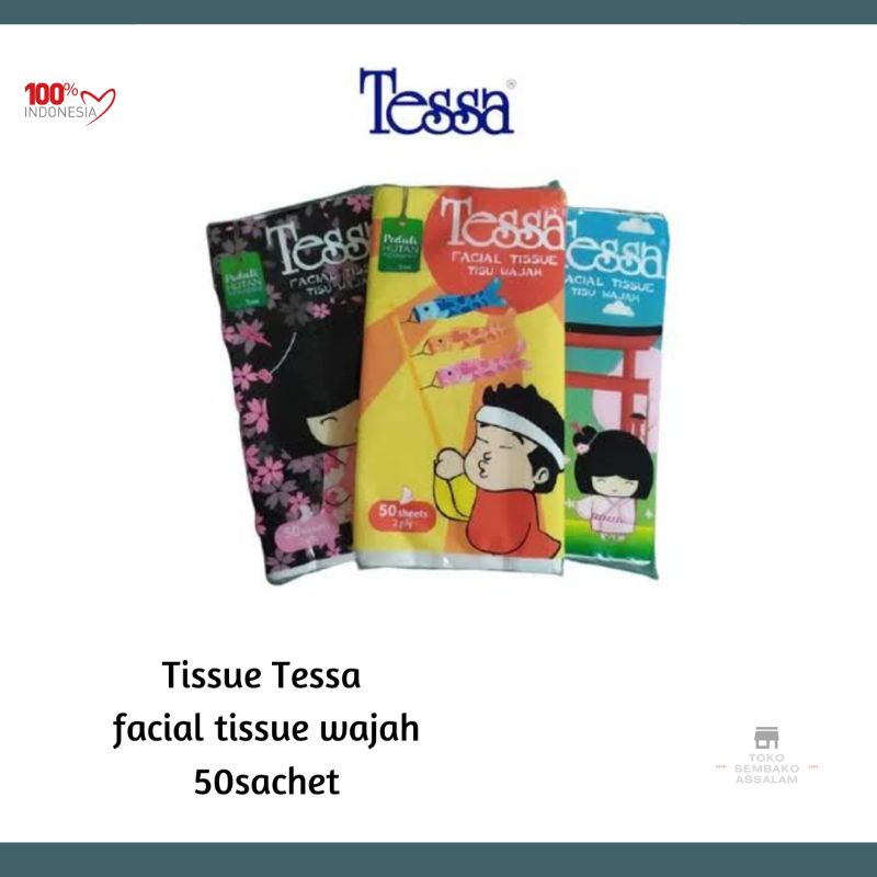 Jual Tissue tessa facial 50 sheets / facial tissue tessa 50 sheets ...