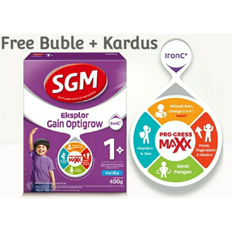Jual SGM Explor Gain Optigrow || SGM Gain 100 Progres Maxx | Shopee ...