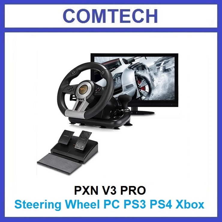 Jual PXN V3 Pro Driving Racing Steering Wheel PC PS3 PS4 Xbox | Shopee ...