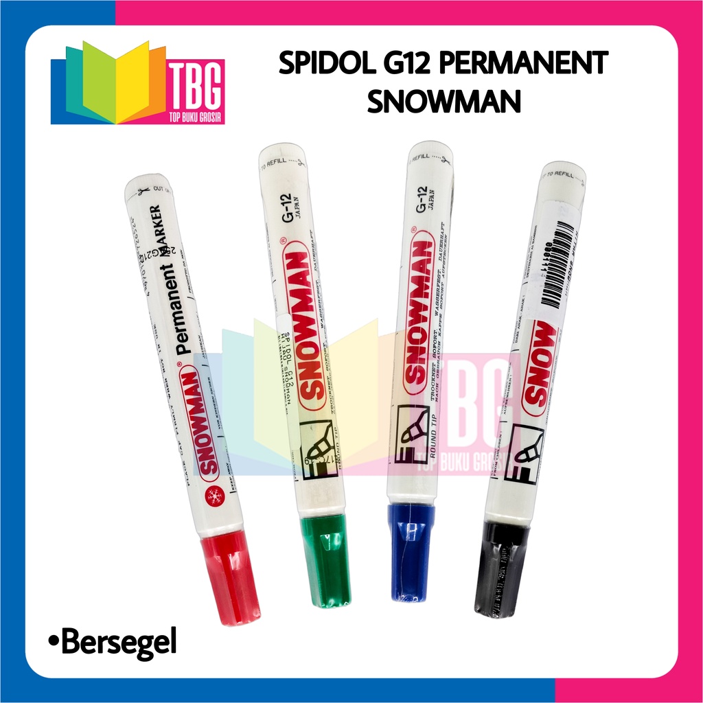 Jual 1 PCS SPIDOL G12 (PERMANENT MARKER) SNOWMAN / SPIDOL SNOWMAN ...