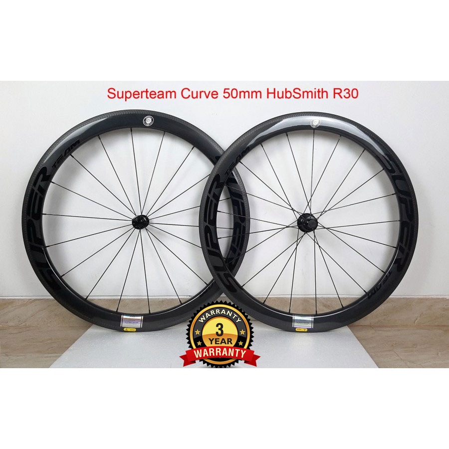 Jual Superteam 50mm Curve Carbon Clincher Rim Brake Wheelset Road Bike ...
