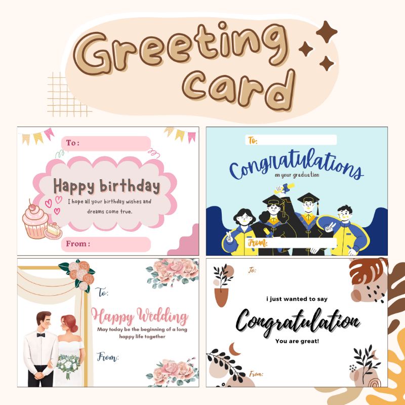 Jual GREETING CARD / KARTU UCAPAN HAPPY BIRTHDAY WISUDA ULANG TAHUN ...