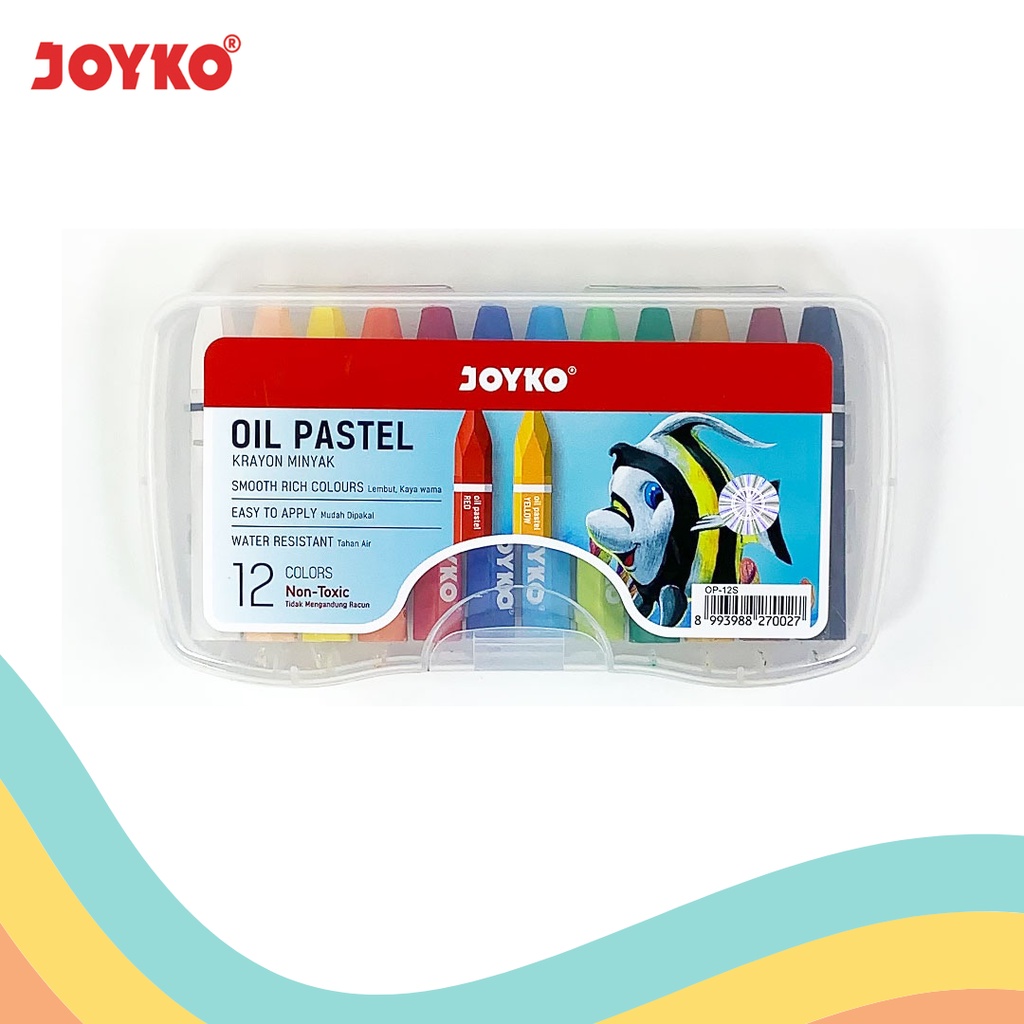 Jual PASTEL 12 WARNA JOYKO OP-12S (1 PCS) | Shopee Indonesia