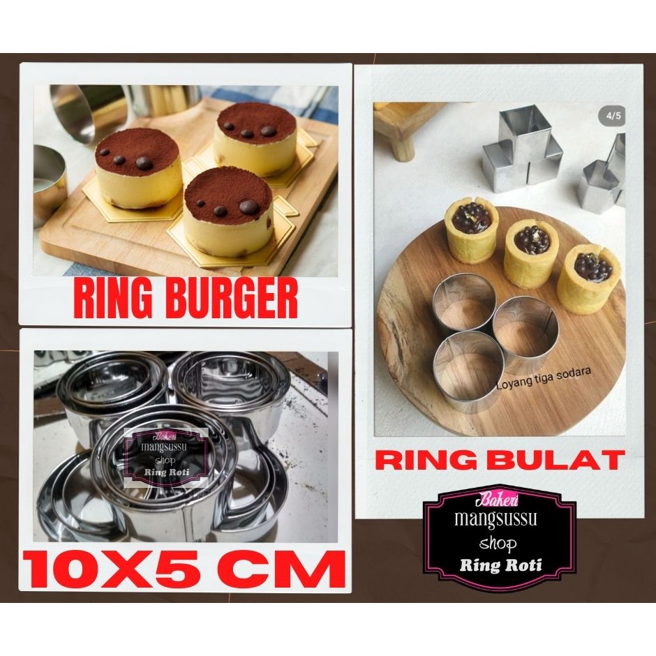 Jual ring burger /ring cutter/10X5 CM ring cetakan roti bulat murah ...