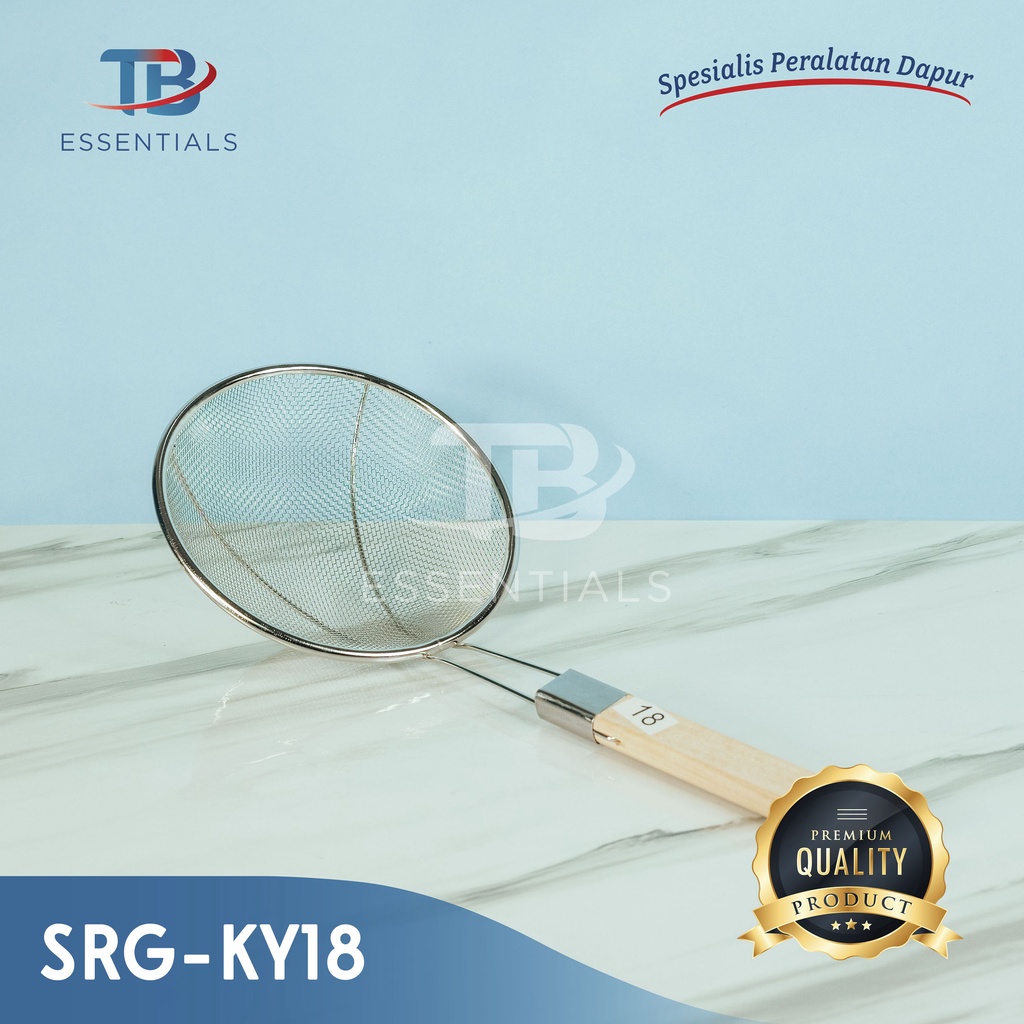 Jual TB ESSENTIALS - SRG KY18 Serok Stainless Steel Dengan Gagang Kayu ...