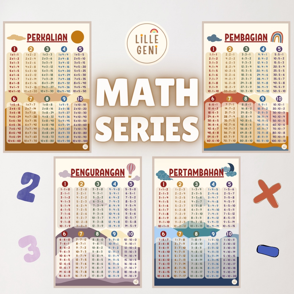 Jual (LGN) MATH SERIES (Perkalian,Pembagian,Pertambahan,Pengurangan ...