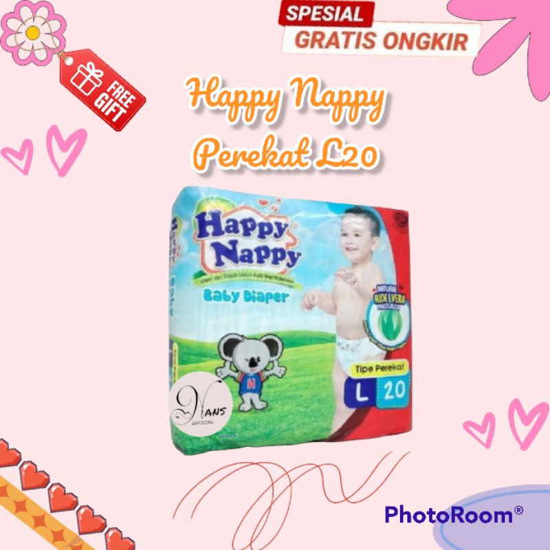Jual Happy nappy diaper L20 / Happy Nappy Diapers L-20 Tipe Perekat ...