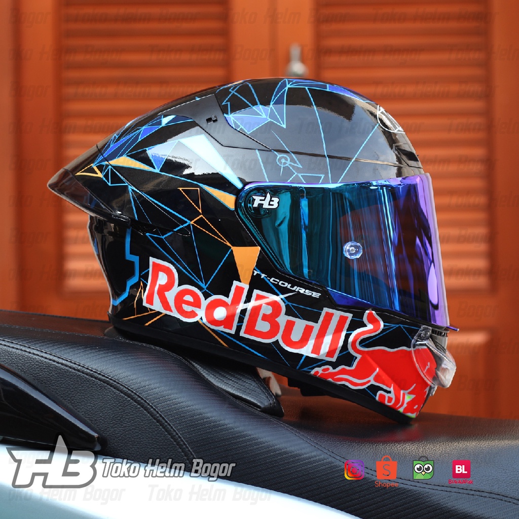 Jual KYT TT Course Pol Espargaro Qatar 2021 Black repaint visor BLUE ...