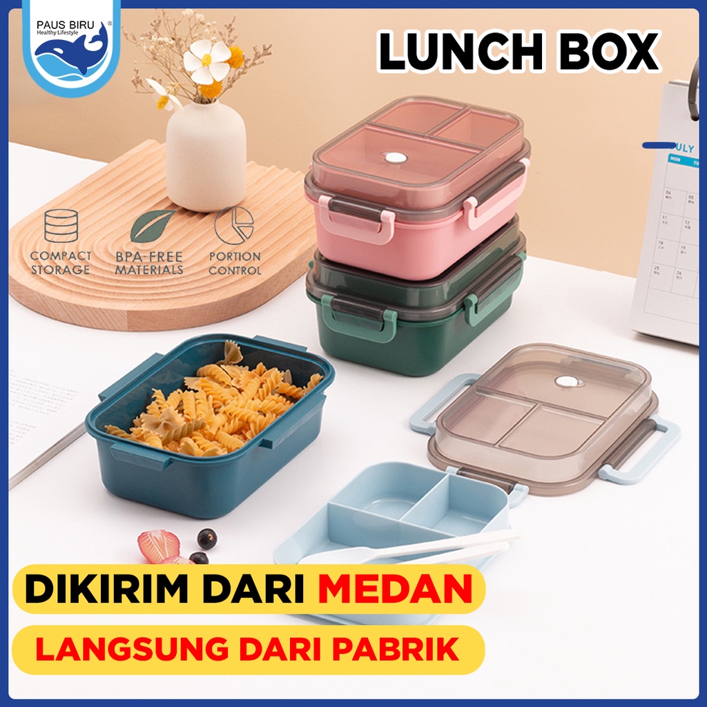 Jual Paus Biru - Lunch Box kotak Makan Kotak Bekal / Kotak Makan Siang / Kotak Makan Anak Dan ...