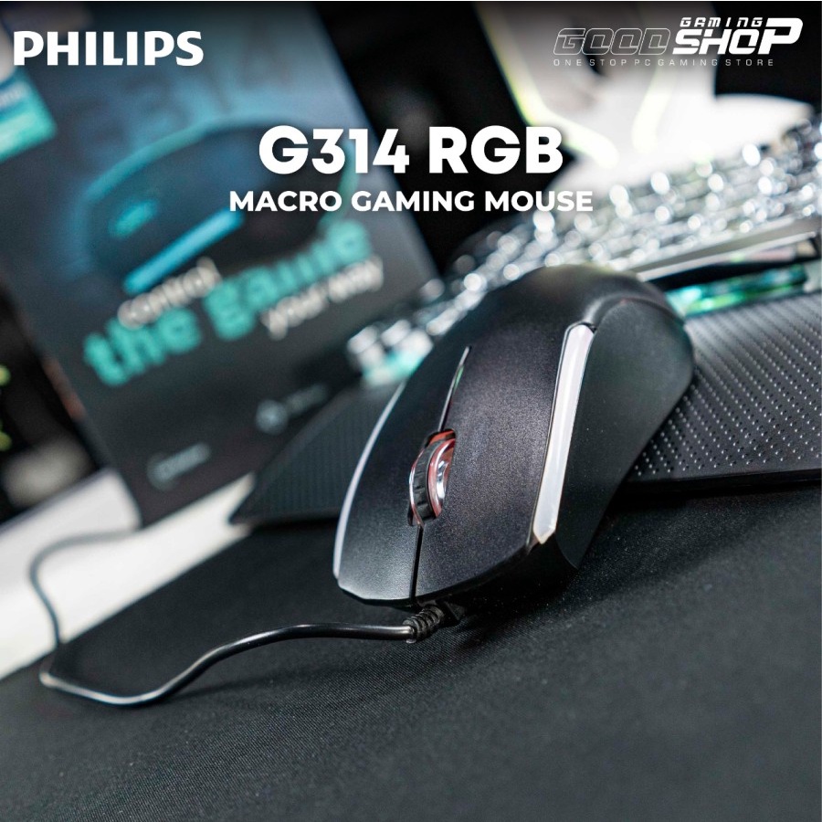 Jual Philips G314 / G-314 PH-SPK9314 Macro Gaming Mouse Ambiglow RGB ...