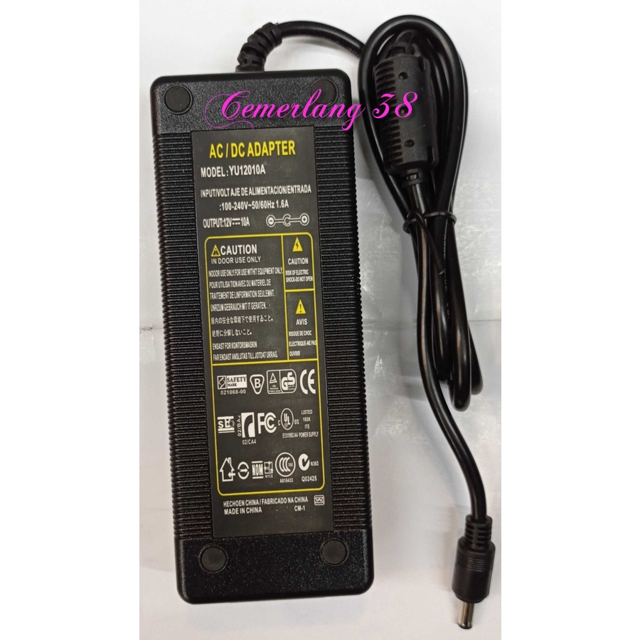 Jual adaptor 12v 10A CCTV DVR HIKVISION HI SHARP XMEYE promo 12 v 10A ...