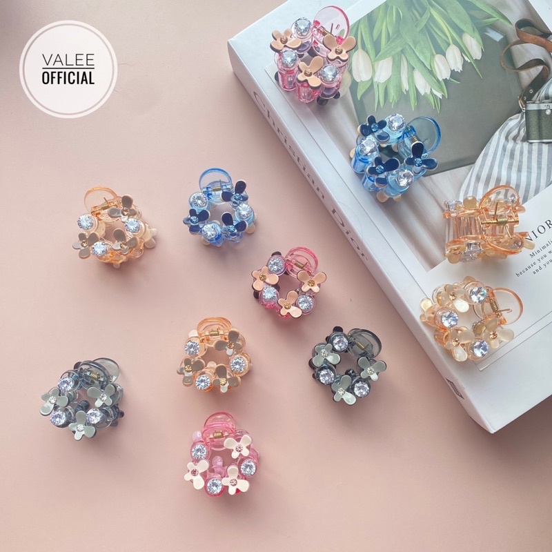 Jual JEPIT HAIRCLIP CRYSTAL JEPITAN RAMBUT JEDAI AKRILIK MINI CRYSTAL ...